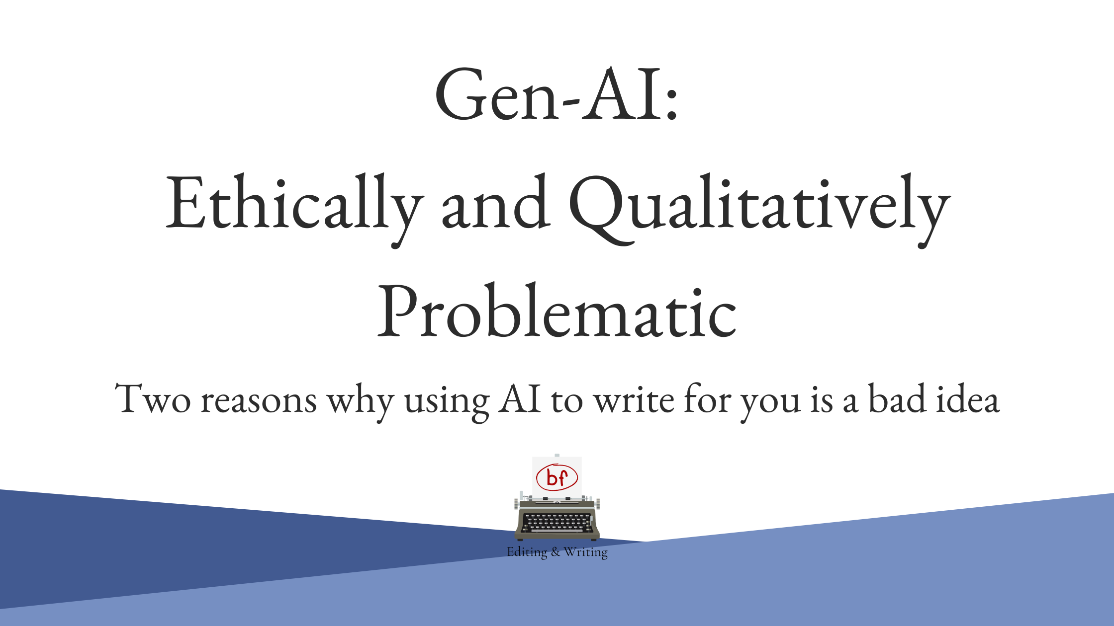 The Dilemma of Ethics and Quality When Using Generative AI